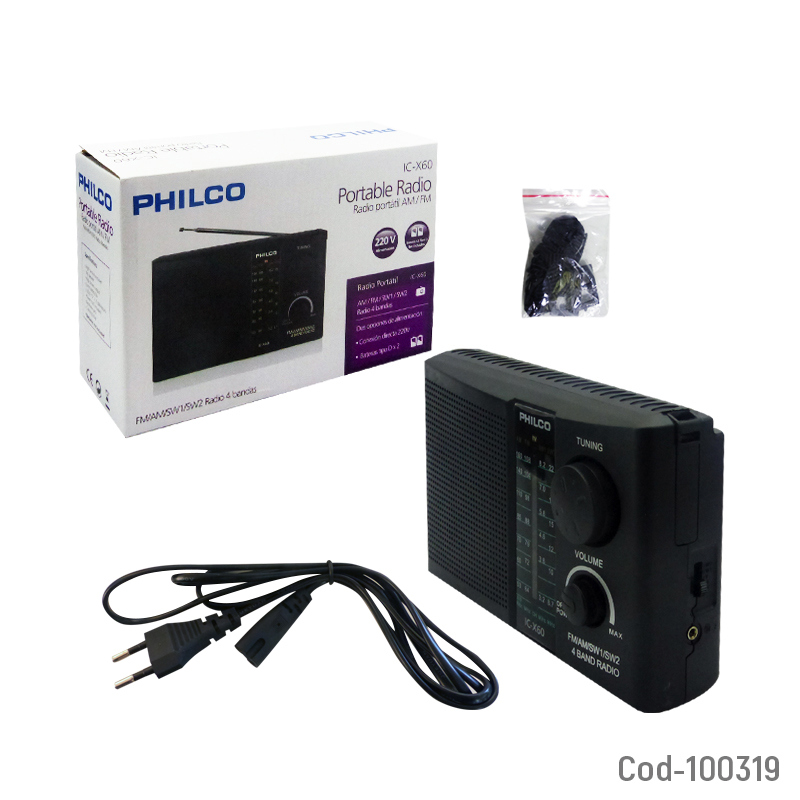 Kolm | Radio 220V/Pilas, AM/FM, Philco IC-X60
