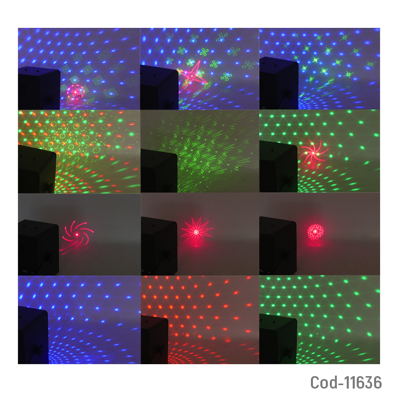 Kolm | Luz Laser RGB Ritmico Con Control Remoto