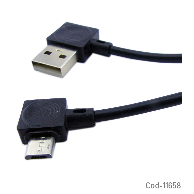Kolm | Cable USB Micro 5 Pin, Curvo Fast 2.0 Amper, Colores.