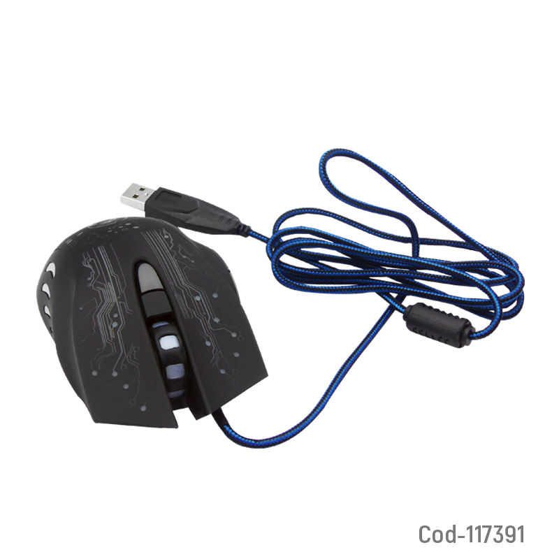 Kolm | Mouse Gamer X9 Con 6 Botones Y Luz
