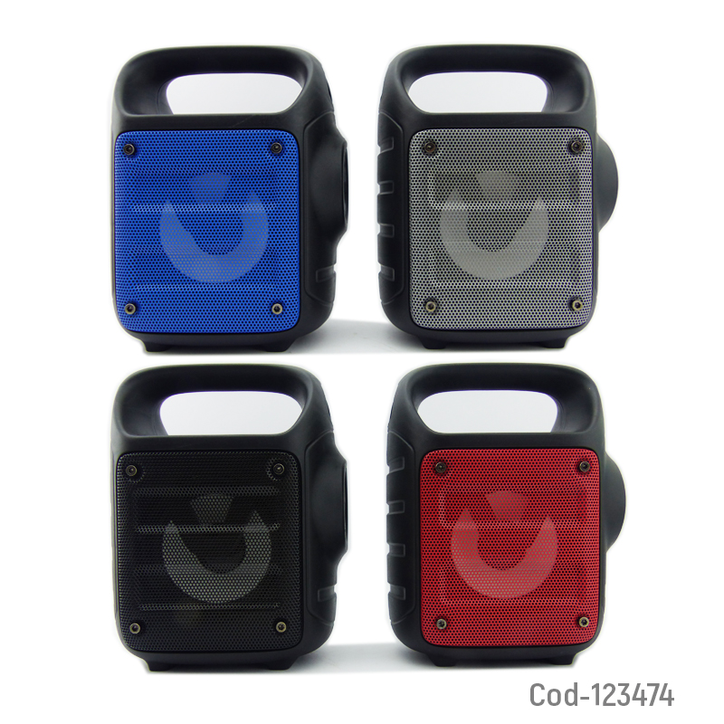 Kolm | Parlante Recargable Bluetooth, De 3”, Con Linterna, USB, TF, FM ...