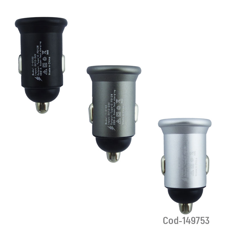 Kolm | Cargador De 1 USB Mas 1 PD TYPE-C Con 100 Watt Modelo T-5102 En ...
