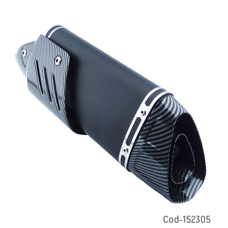 Kolm | Tronador Para Moto GPR Con Proteccion Tipo Fibra Carbon Y Boca ...