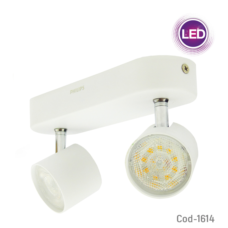 Kolm | Foco Plafon Doble Con 20 LED Philips De 8W, 220V