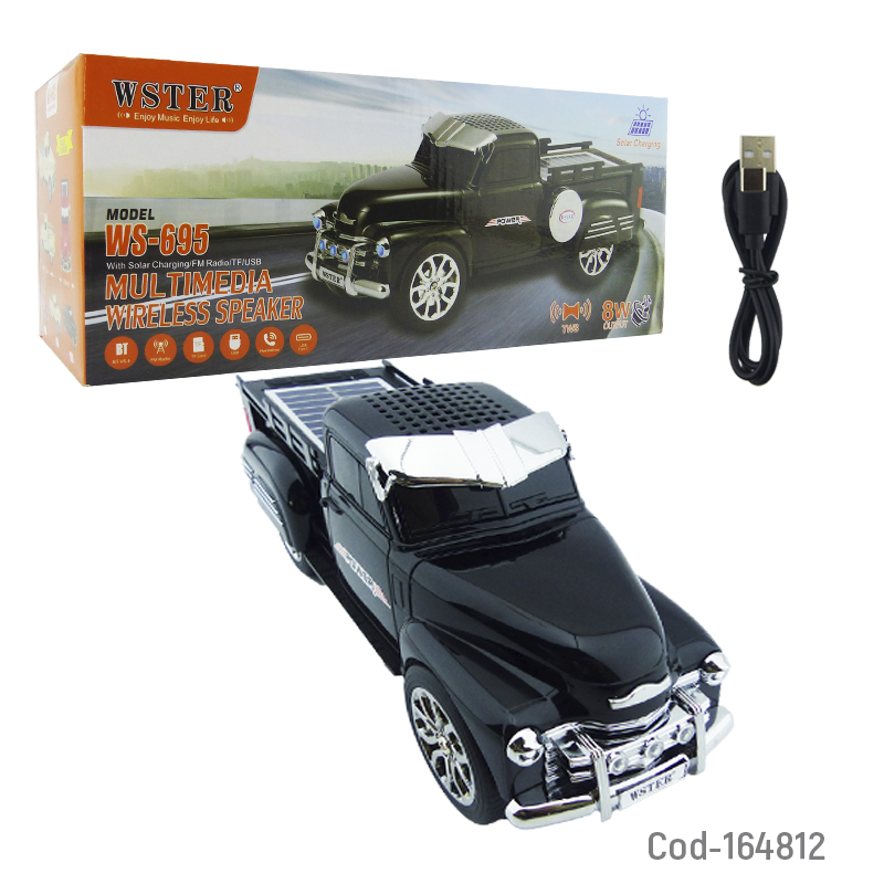 Kolm | Parlante Recargable Modelo WS-095 Camioneta Solar Con Conexion ...