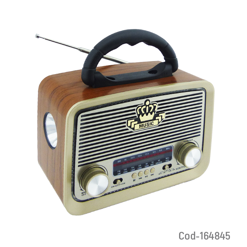 Kolm | Radio Multibanda Solar Retro Marca SONTFEC Modelo ST-1085BTS ...