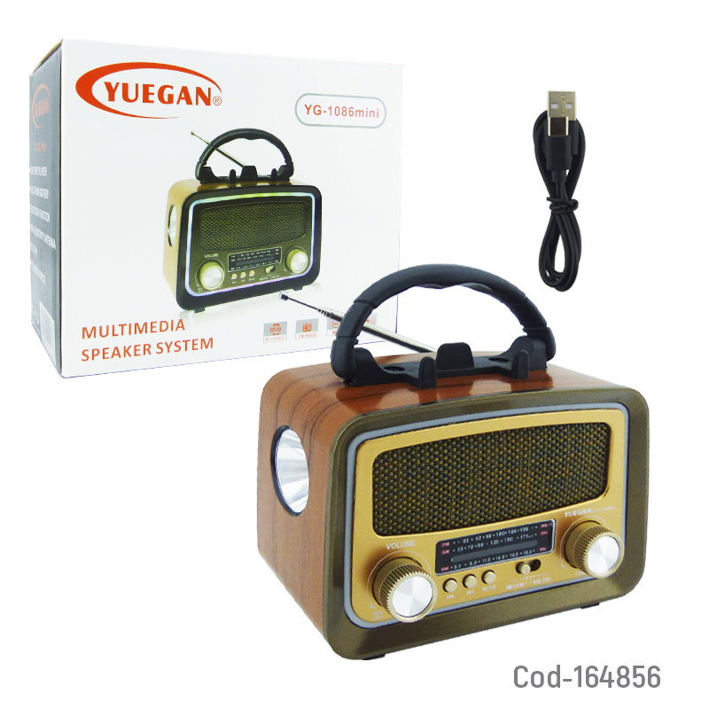 Kolm | Radio Multibanda Mini Marca YUEGAN Modelo YG-1086 Recargable ...