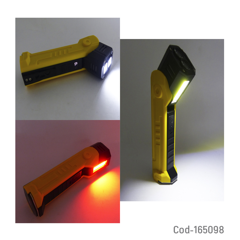 Kolm | Linterna LED Modelo M02 De Trabajo Con 2 Led Mas 1 LED COB, Iman ...