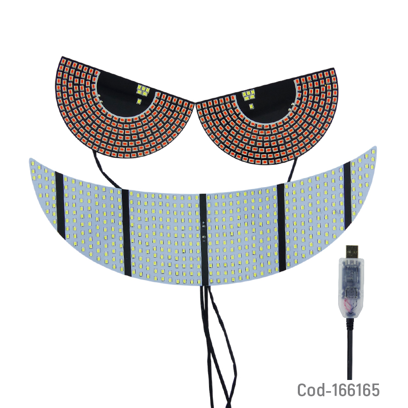 Kolm | Ojos Y Boca LED Para Auto Modelo DEVILS EYE Luz RGB Efectos ...