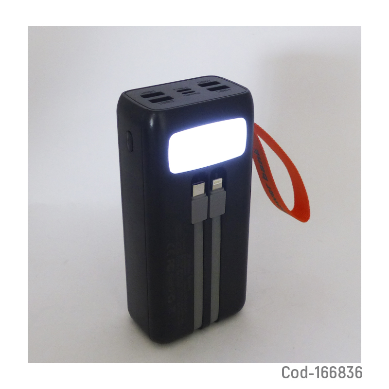 Kolm | Bateria De Emergencia Con 4 Puertos USB, Type-C, Lightning Y ...