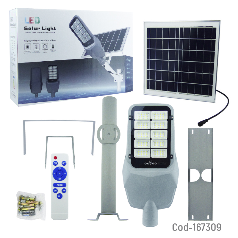 Kolm | Foco Con Brazo Solar De 1200 Watt, 120 LED En 10 Placas, De ...