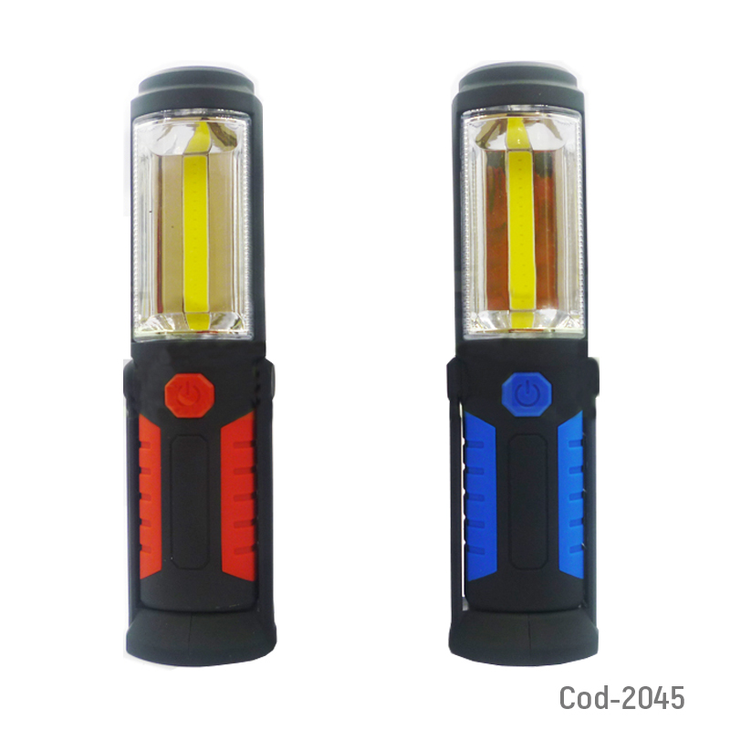 Kolm | Linterna 1 LED + 1 COB LED, Con Iman, Manilla Y Rotacion