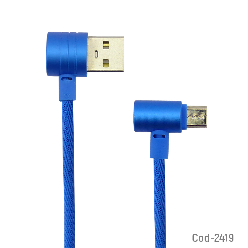 Kolm | Cable USB Micro 5 Pin, Mod-Curvo, Tela, 2.4 Amper, Punta De ...