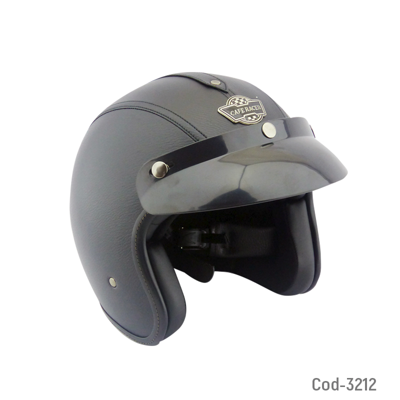 Kolm | Casco Para Moto, Cafe Racer, Cuero Vintage 3 Colores, Tallas M-L-XL.