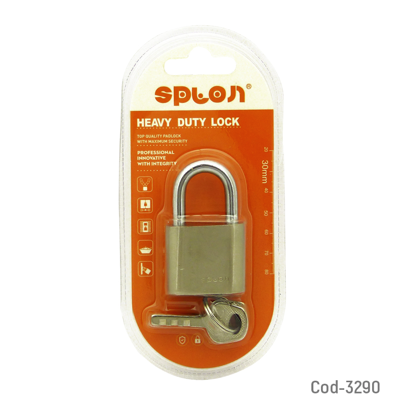 Kolm | Candado 30Mm Splon, Top Quality Padlock Con 4 Llaves. En Blister